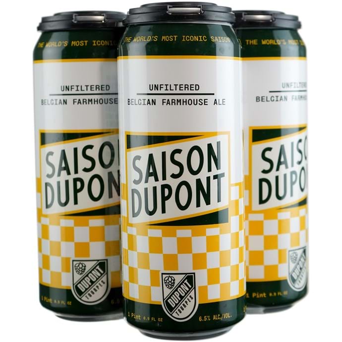 Saison Dupont Unfiltered Belgian Farmhouse Ale 16oz 4 Pack Can ...