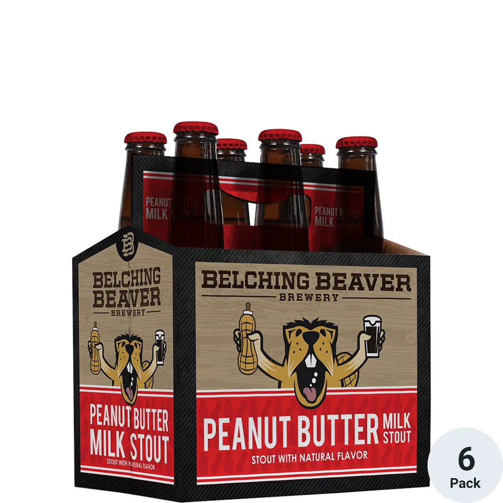 Belching Beaver Peanut Butter Milk Stout 12oz 6 Pack Bottles – Happysliquor
