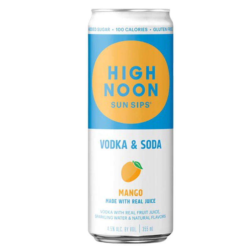 High Noon Vodka Seltzer Mango 12oz Can – Happysliquor