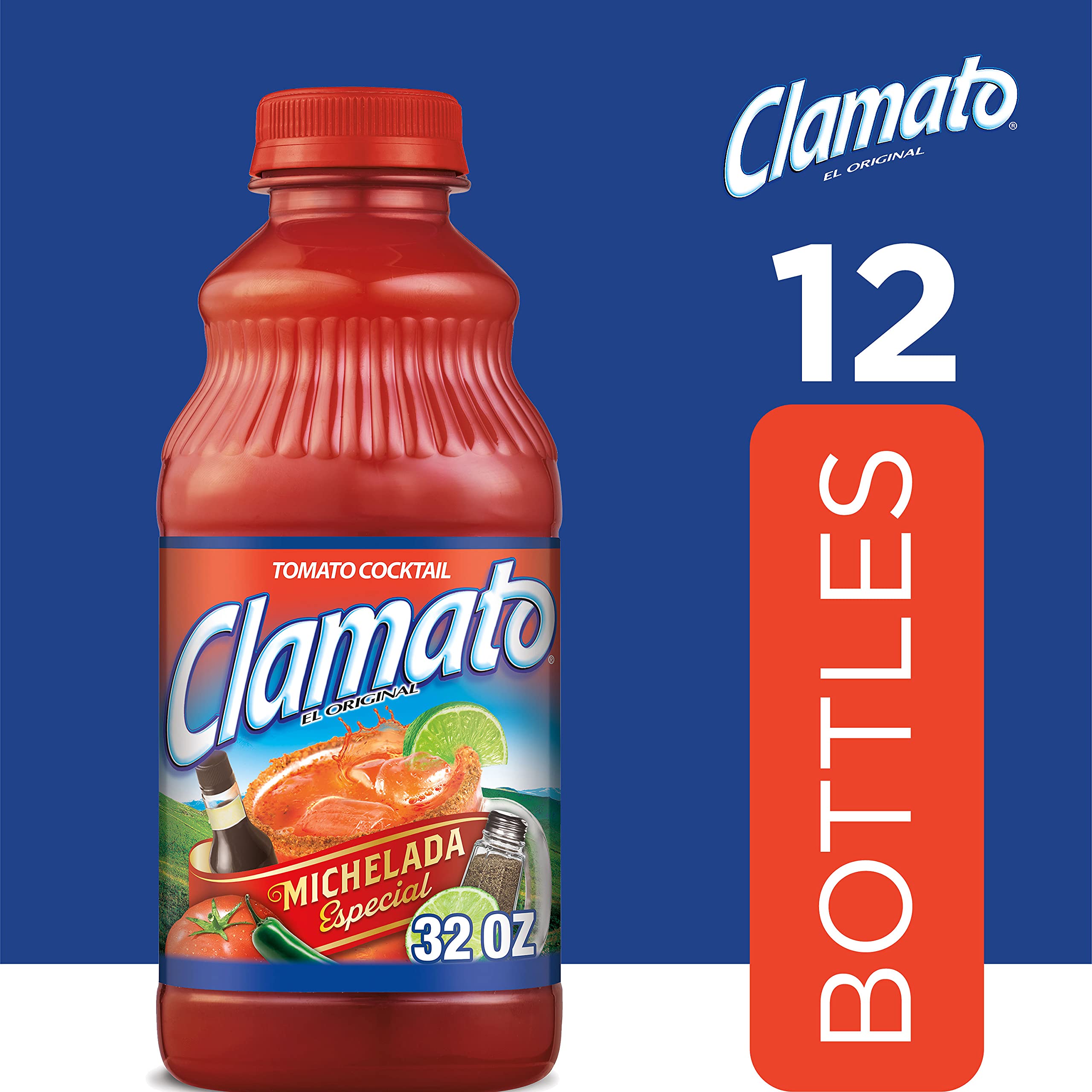 Clamato Tomato Cocktails MIchelada Especial Juice 32oz – Happysliquor