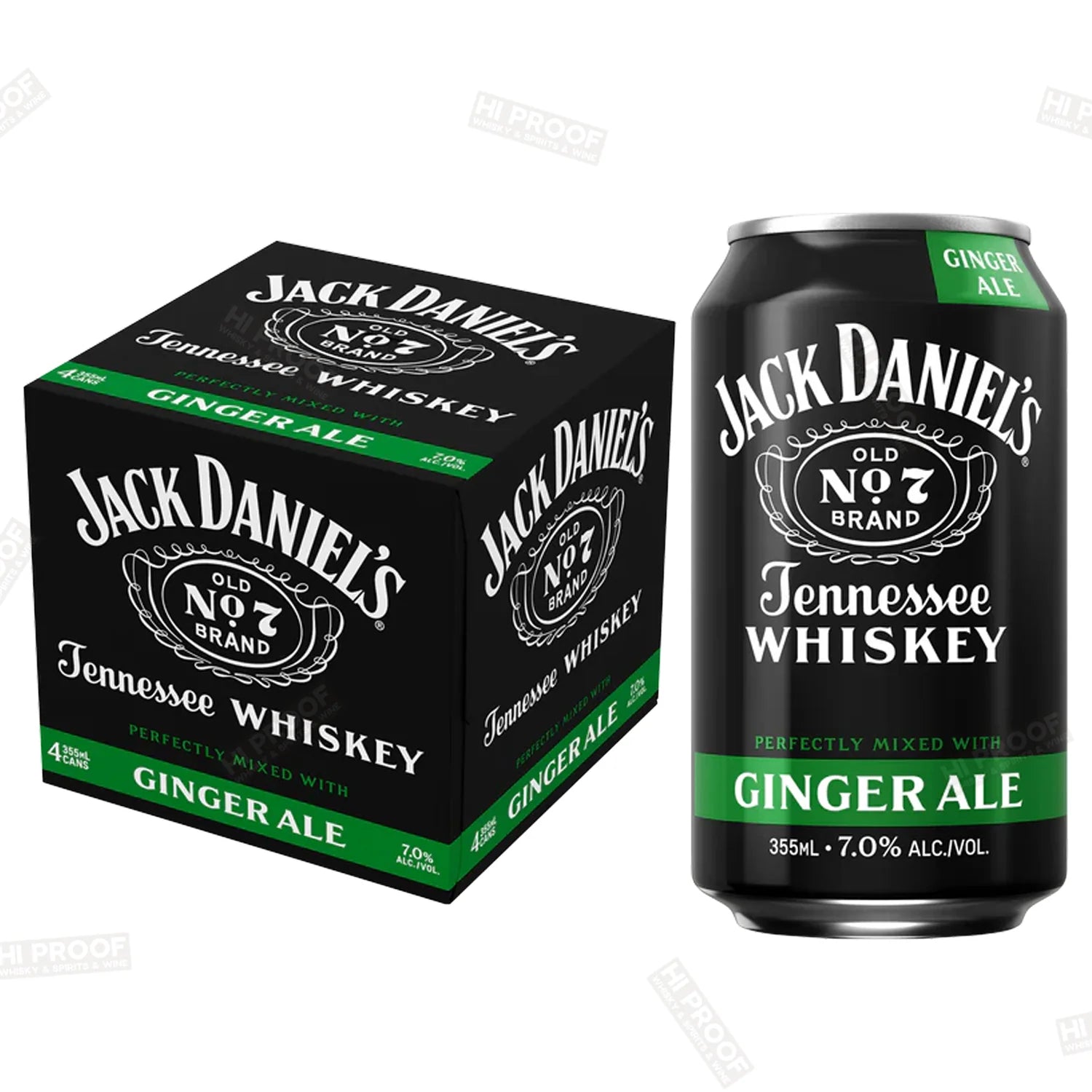 Jack Daniel's Ginger Ale Premium Cocktail 12oz 4pack Cans – Happysliquor